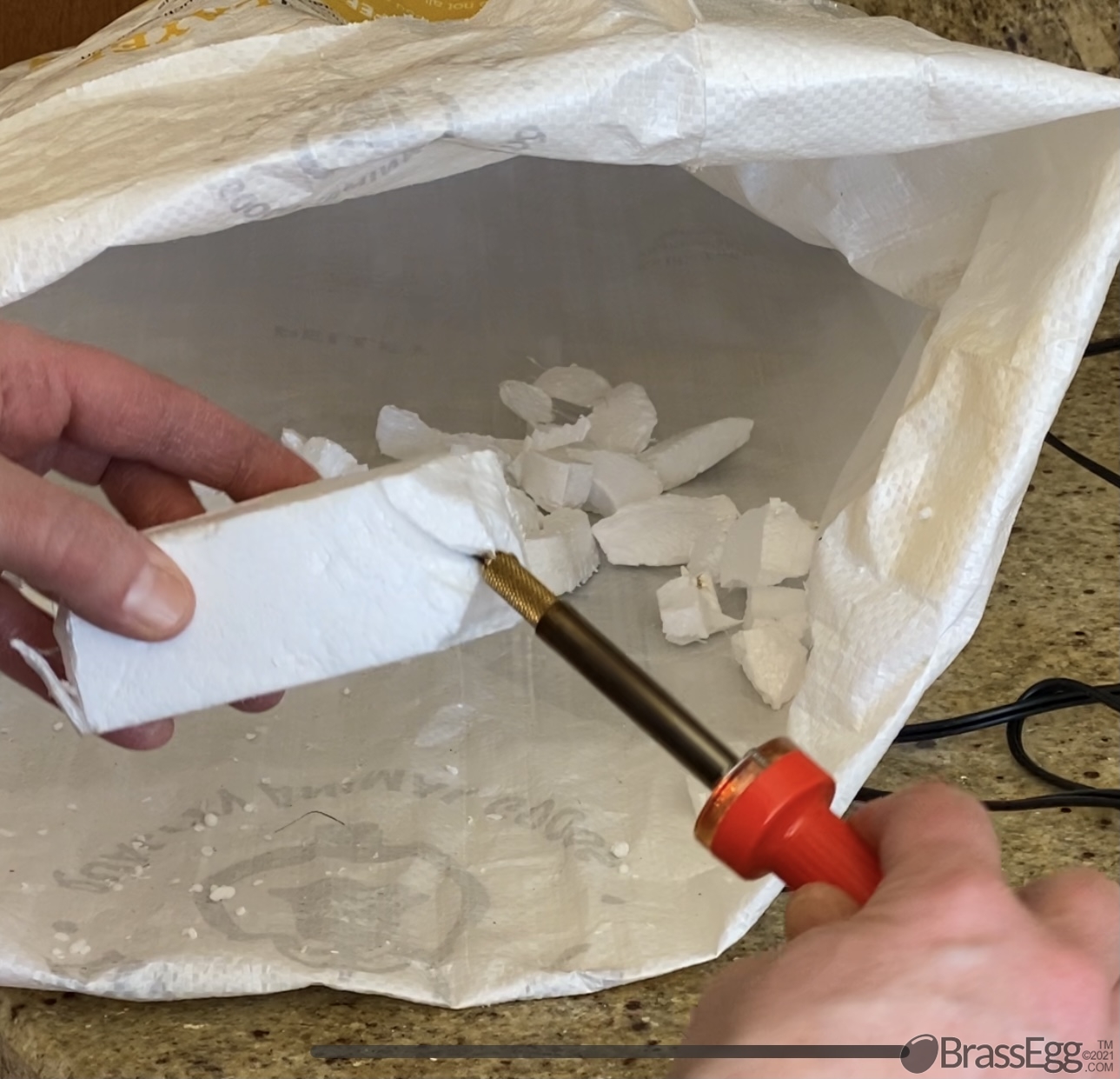 Make A Huge Hot-Seat Reusing Styrofoam and Feed Bags - Brass Egg